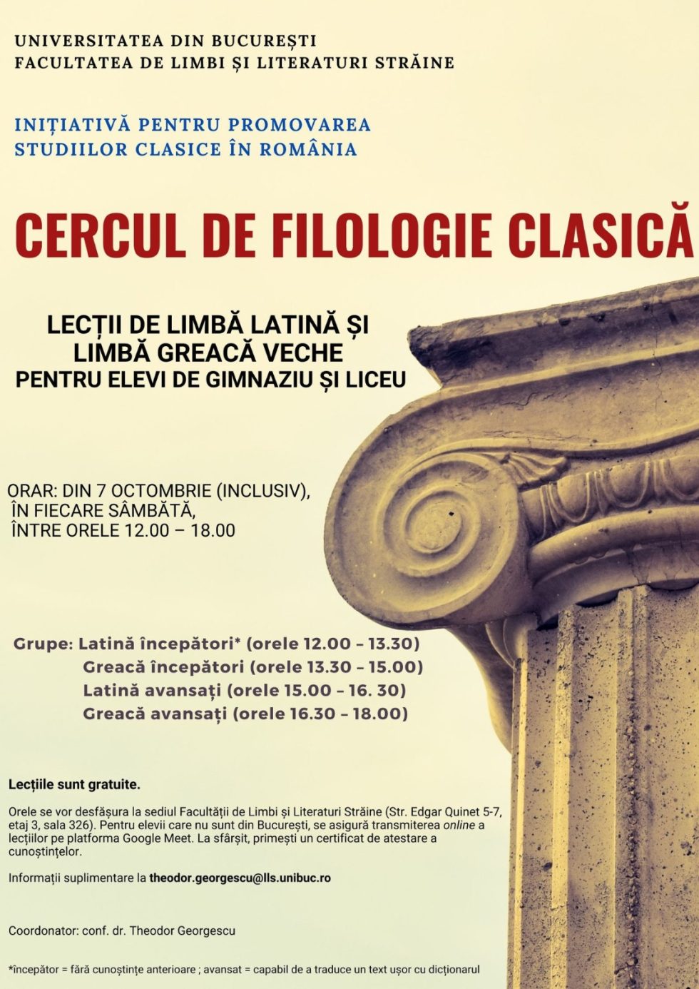 Cercul de Filologie Clasică | FLLS-UB